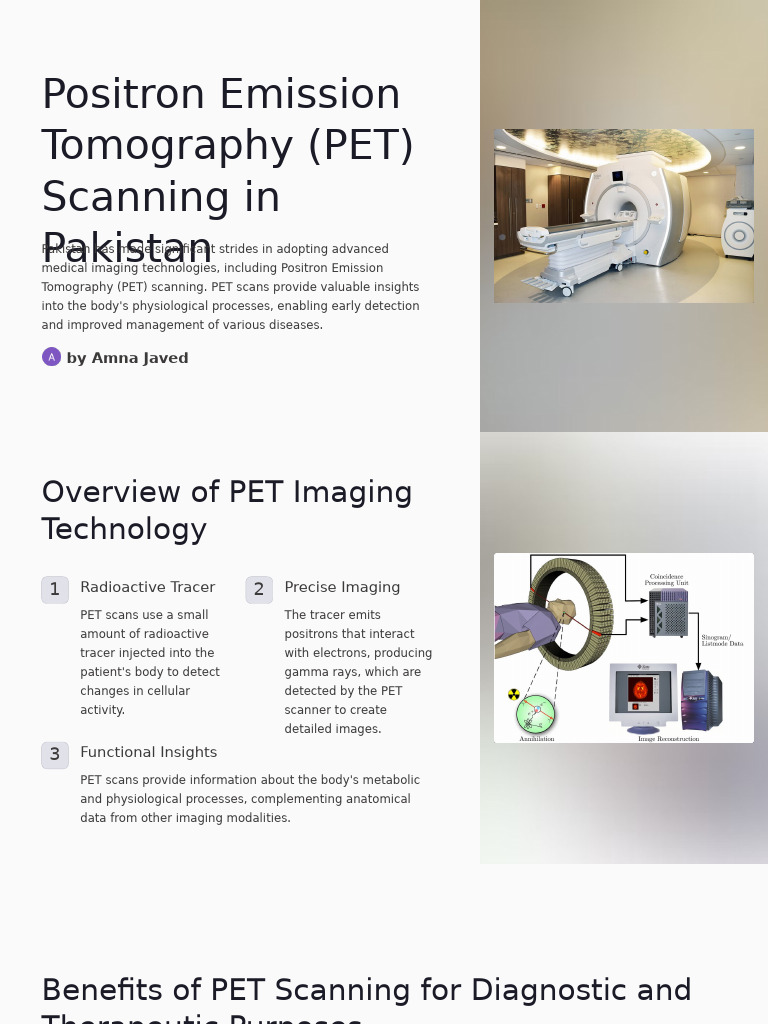 Positron Emission Tomography PET Scanning in Pakistan | PDF | Positron Emission Tomography ...