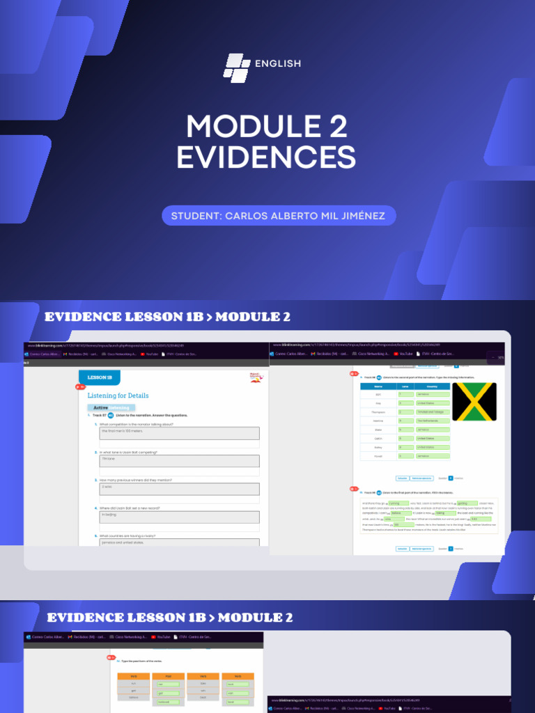 Module 2 Evidence for English Lessons | PDF