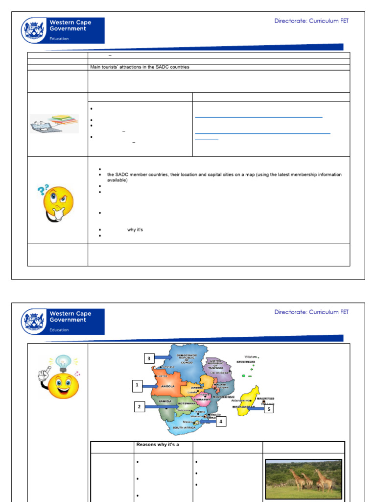 Tourism Gr11 Term 3 Week 2 | PDF | Mountains