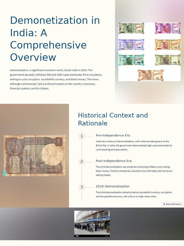 Demonetization in India A Comprehensive Overview | PDF | Legal Tender | Cash