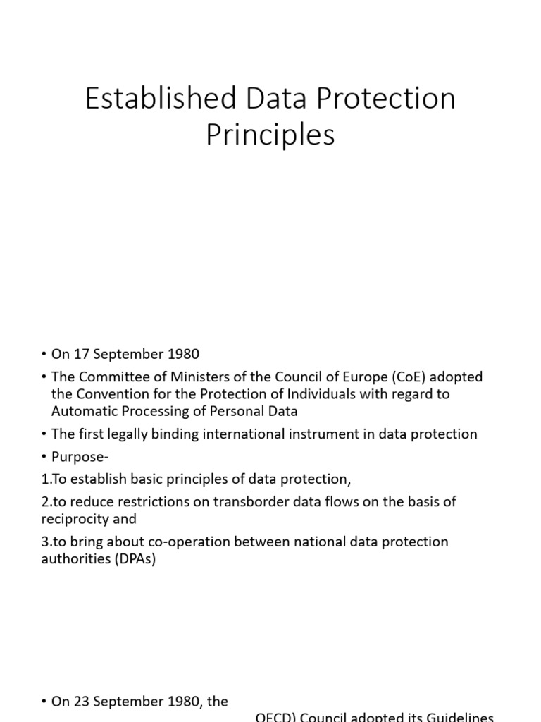 Established Data Protection Principles | PDF | Information Security ...