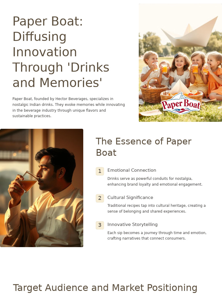 Paper Boat Diffusing Innovation Through Drinks and Memories | PDF ...