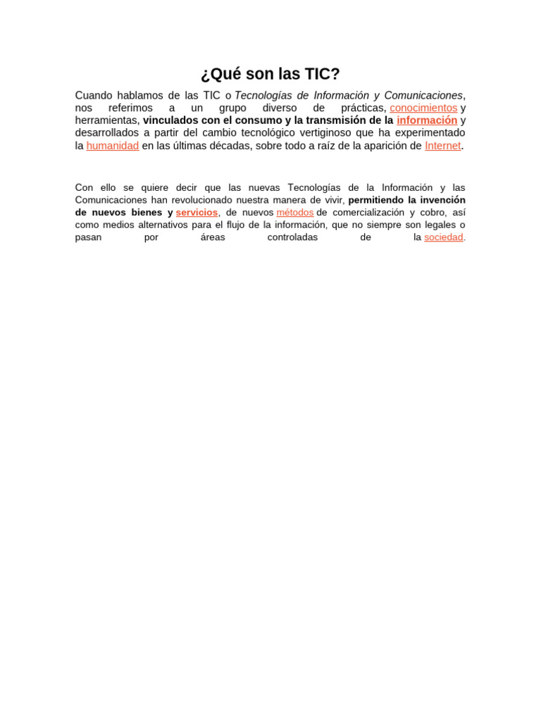 Qué son las TIC | PDF