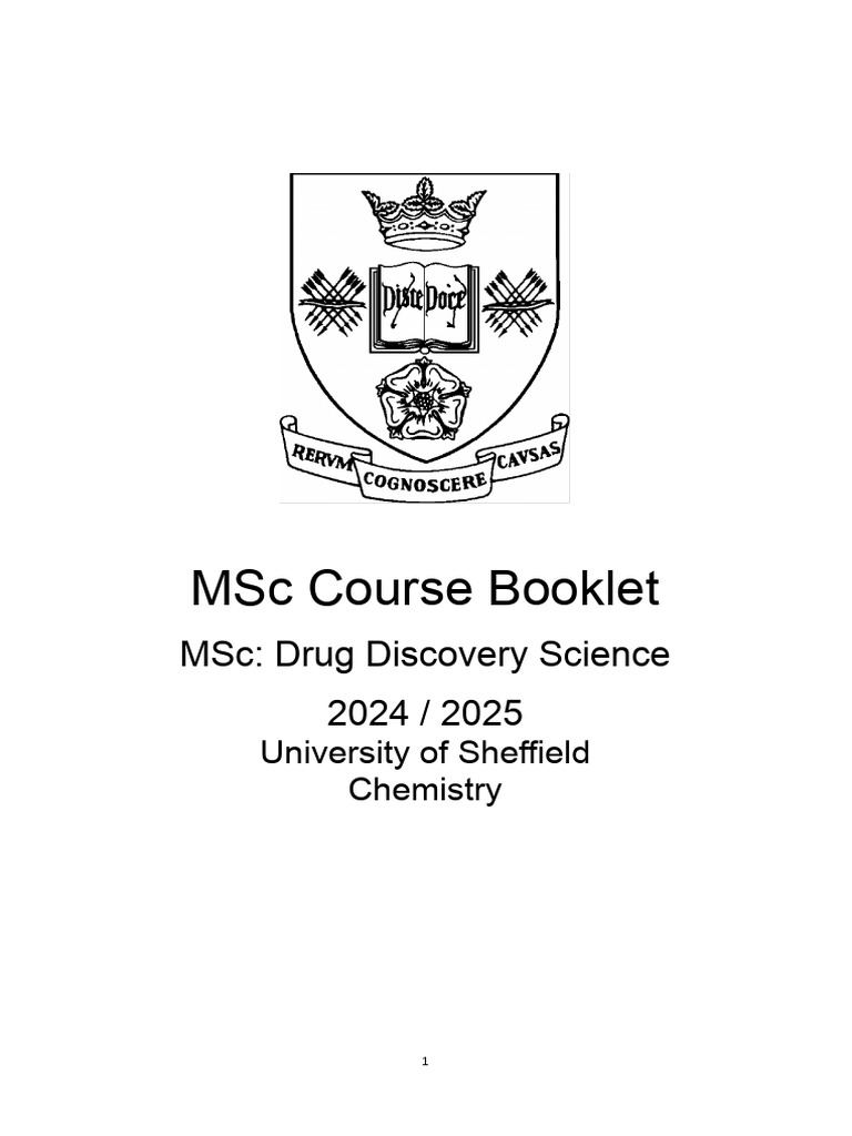 MSC Drug Discovery Science Course Handbook | PDF | Thesis | Pharmacology