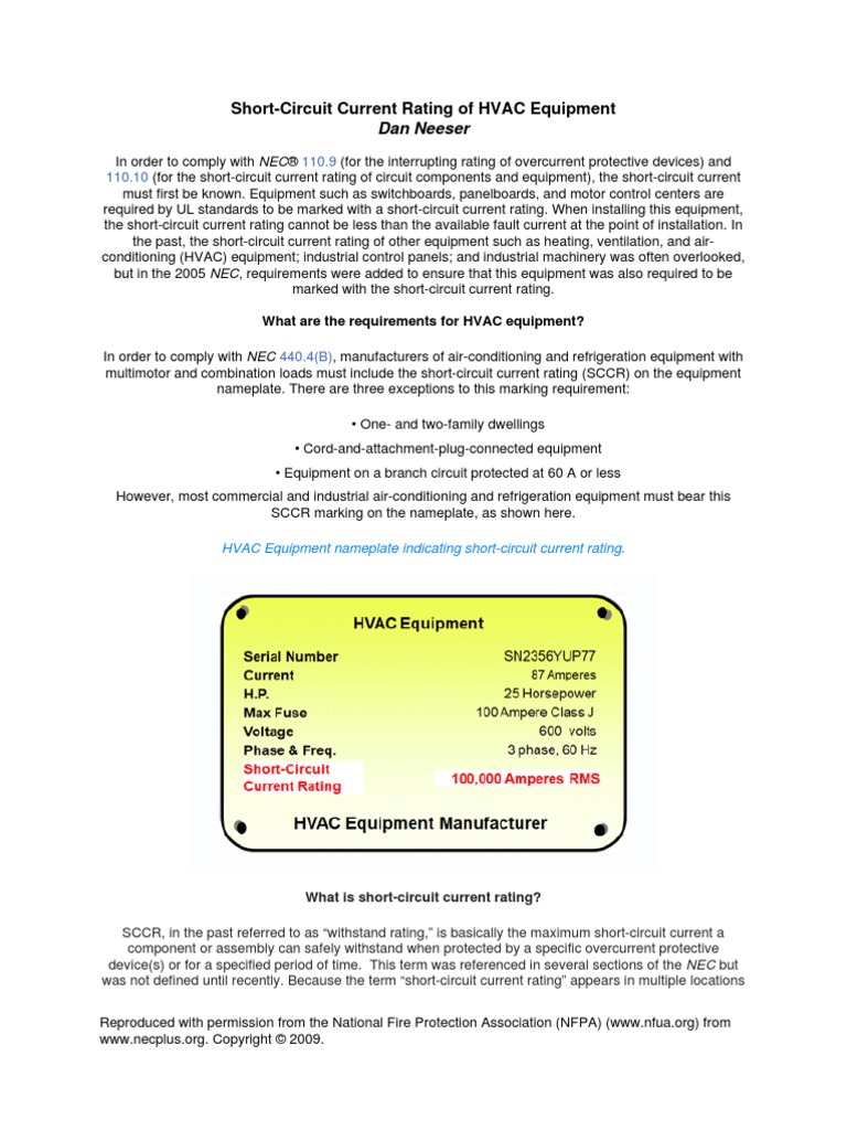 Air Conditioner NamePlate Specs | PDF | Hvac | Fuse (Electrical)