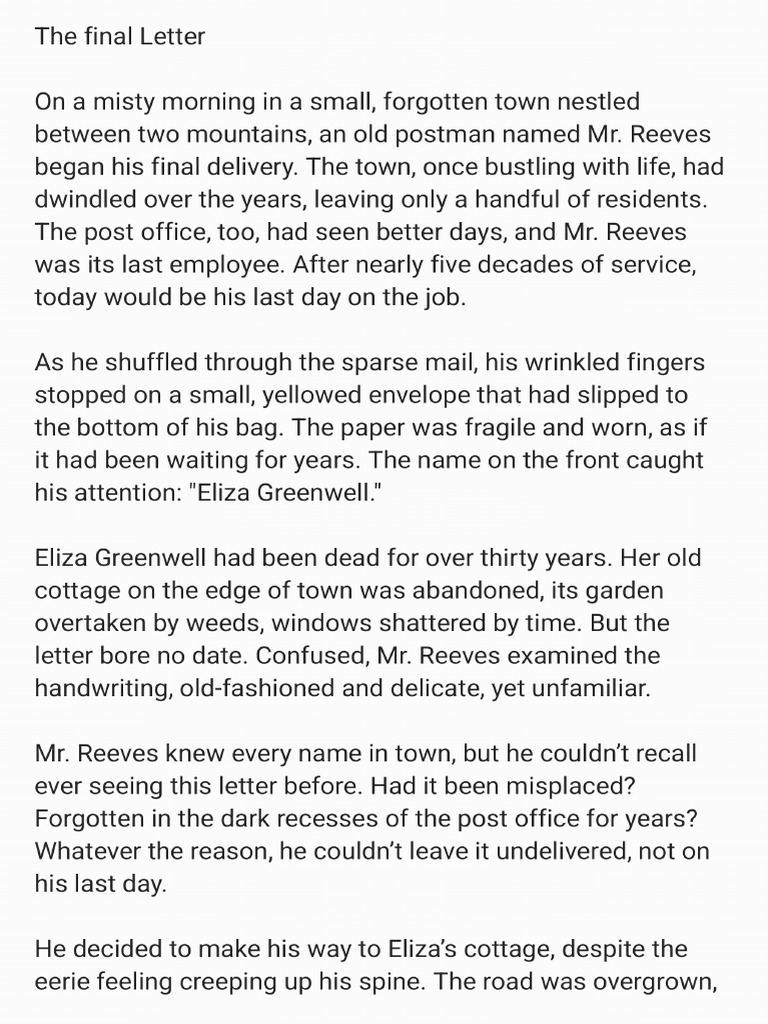 The final letter | PDF