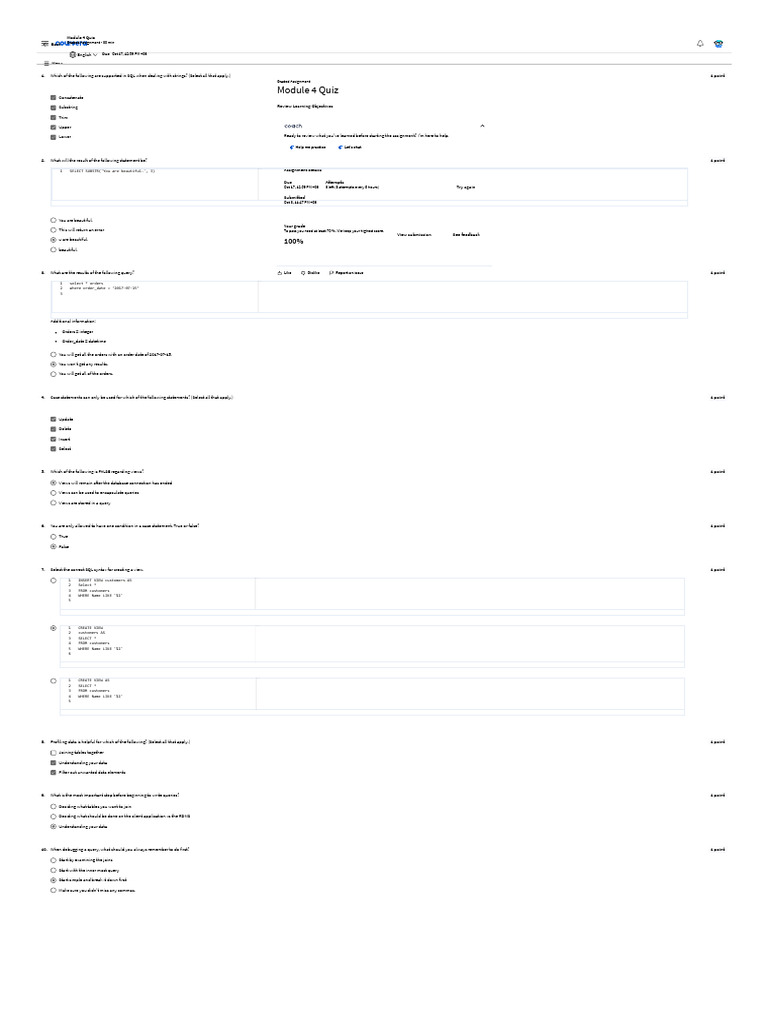 Module 4 Quiz - Coursera | PDF | Data | Computing Module 4 Quiz - Coursera | PDF | Data | Computing