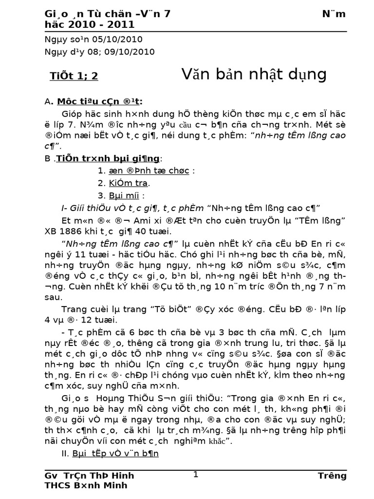 Ga Tu Chon Ngu Van 7 | PDF