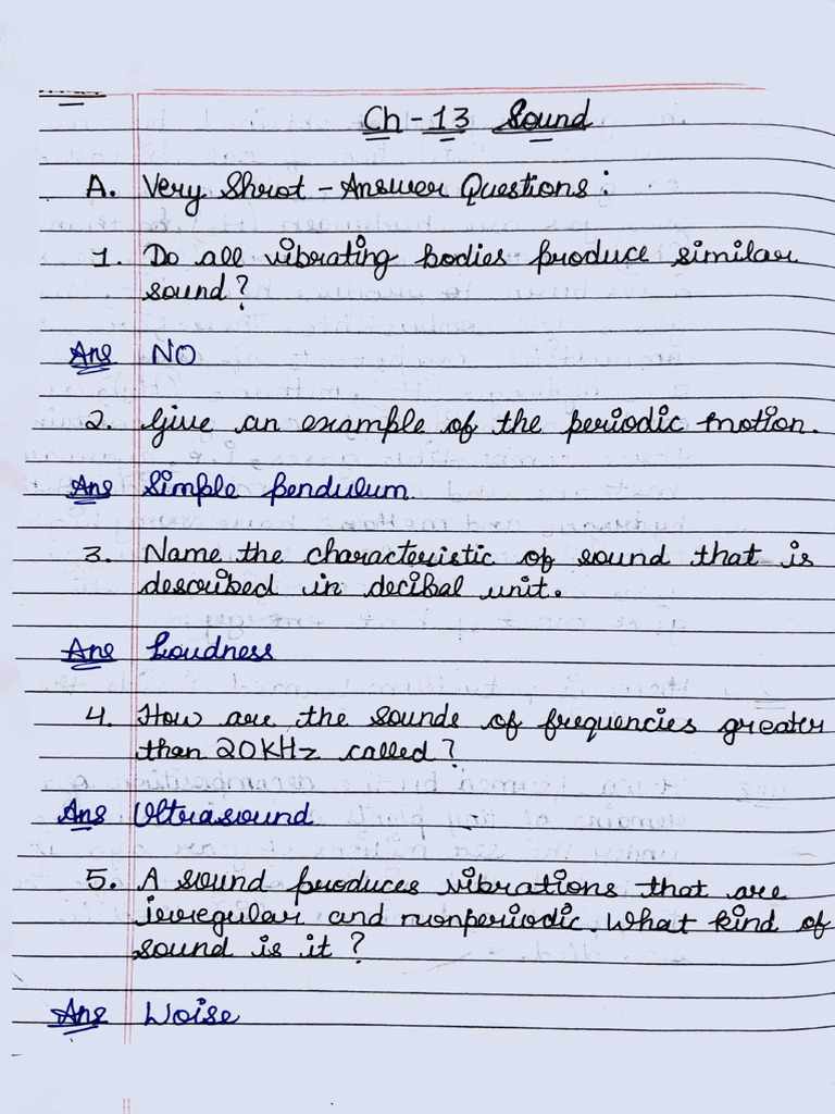Class 8th Sci. CH - Sound (Manthan Academy) | PDF