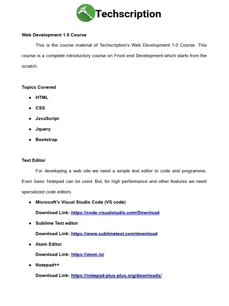 Intro to Front End Development Course | PDF | Computers