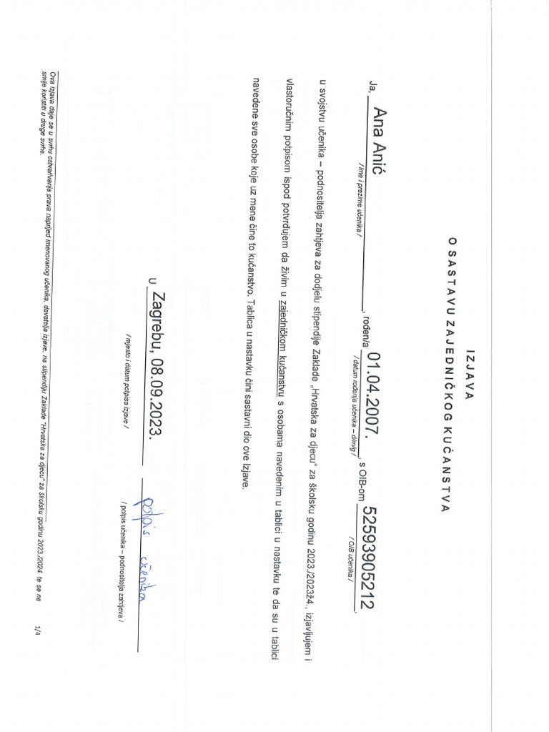 ZHZD - STP - 20240910 - 9 - Izjava o Sastavu Zajedničkog Kućanstva ...