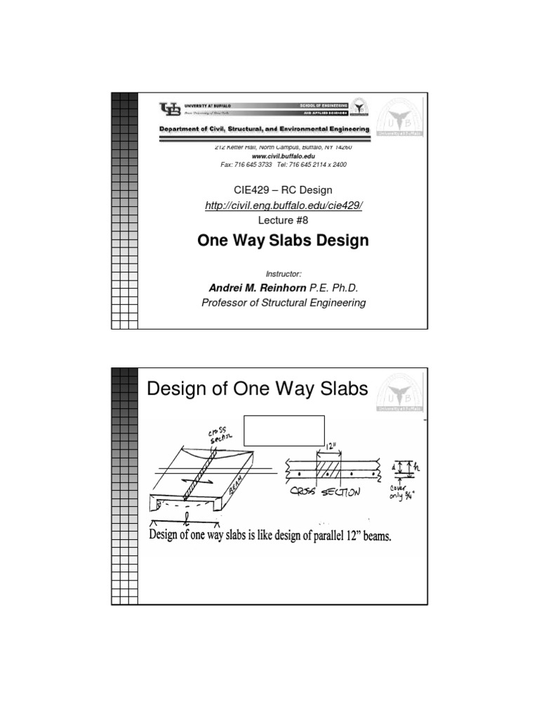 ,one Way Slab | PDF