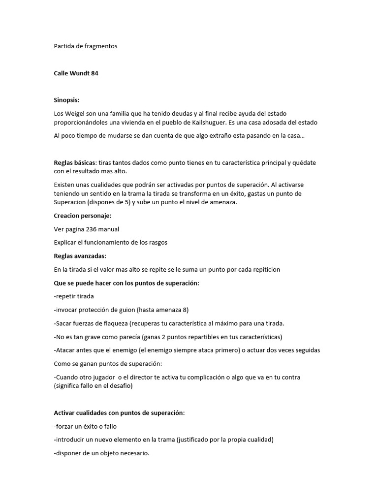 Partida de Fragmentos | PDF