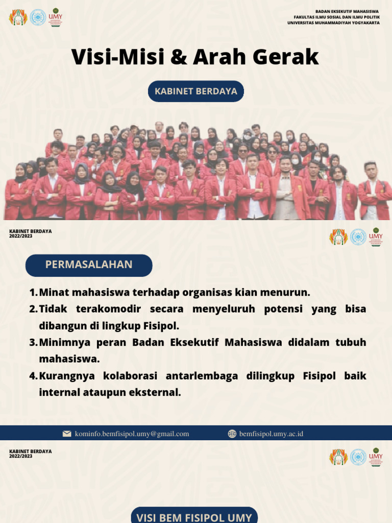 Visi Misi & Arah Gerak BEM Fisipol UMY | PDF