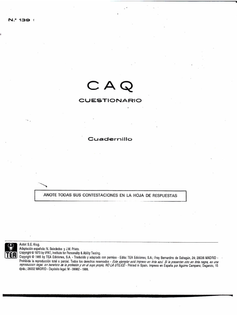 CAQ | PDF