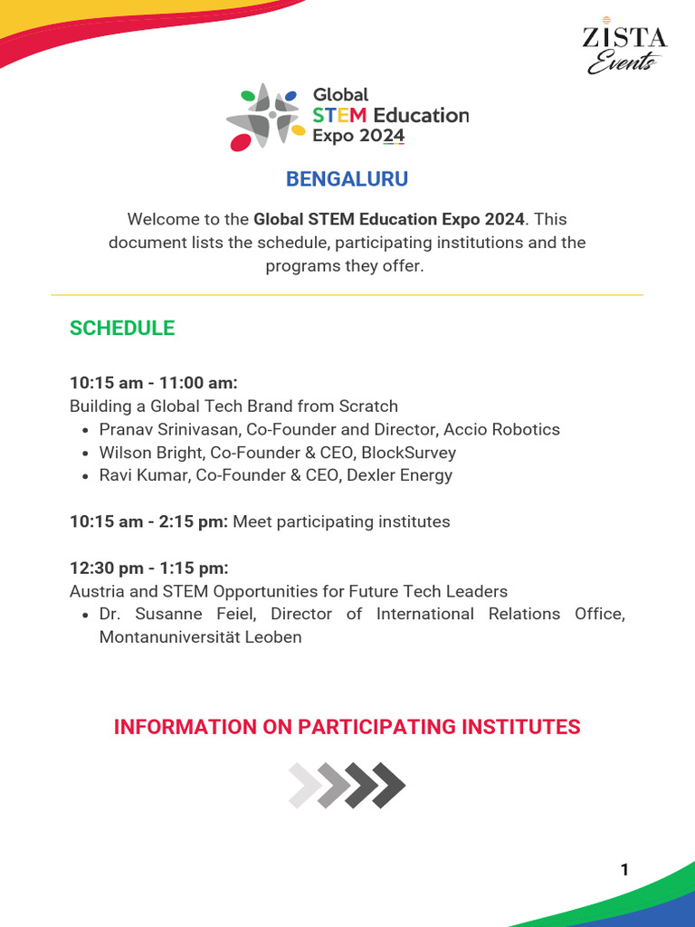 BLR - GSTEM 2024 Flyer | PDF | Engineering | Science