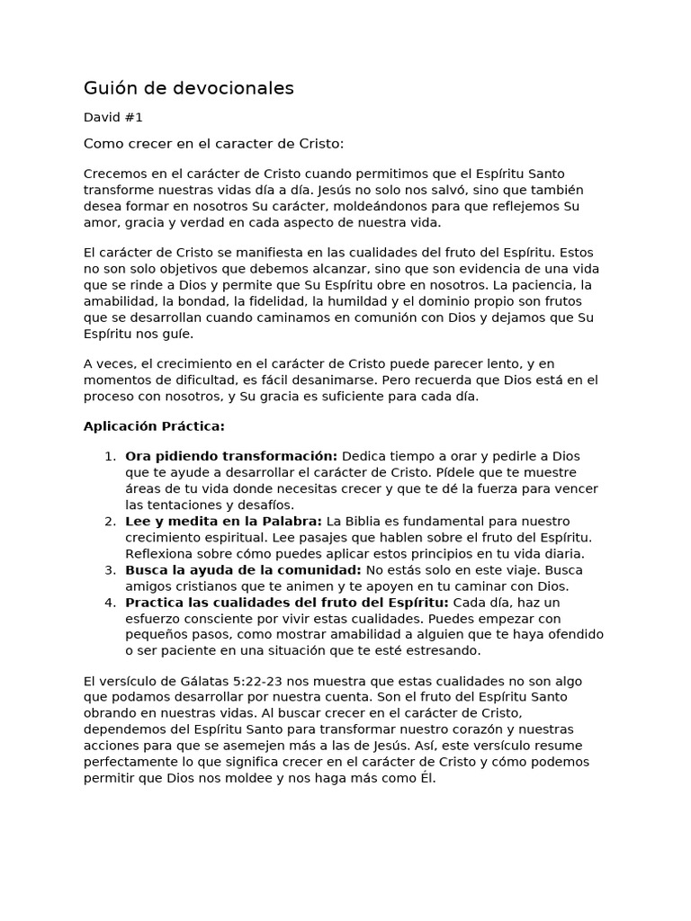 Topics de devocionales | PDF