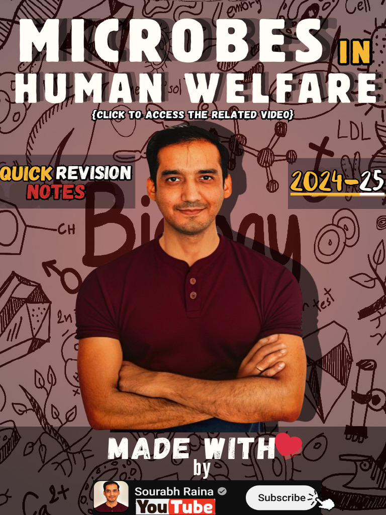 Microbes in Human Welfare Notes - 240831 - 184651 | PDF