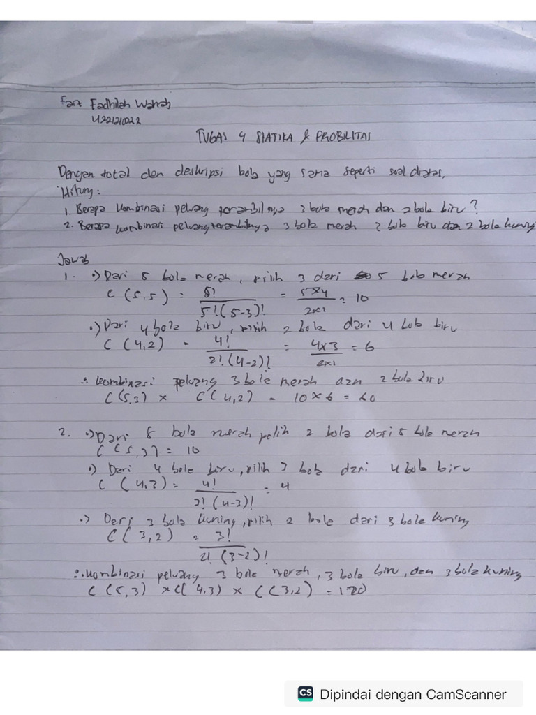 Tugas 4 - Statpro - Faiz Fadhilah Wahab - 4221210022 | PDF