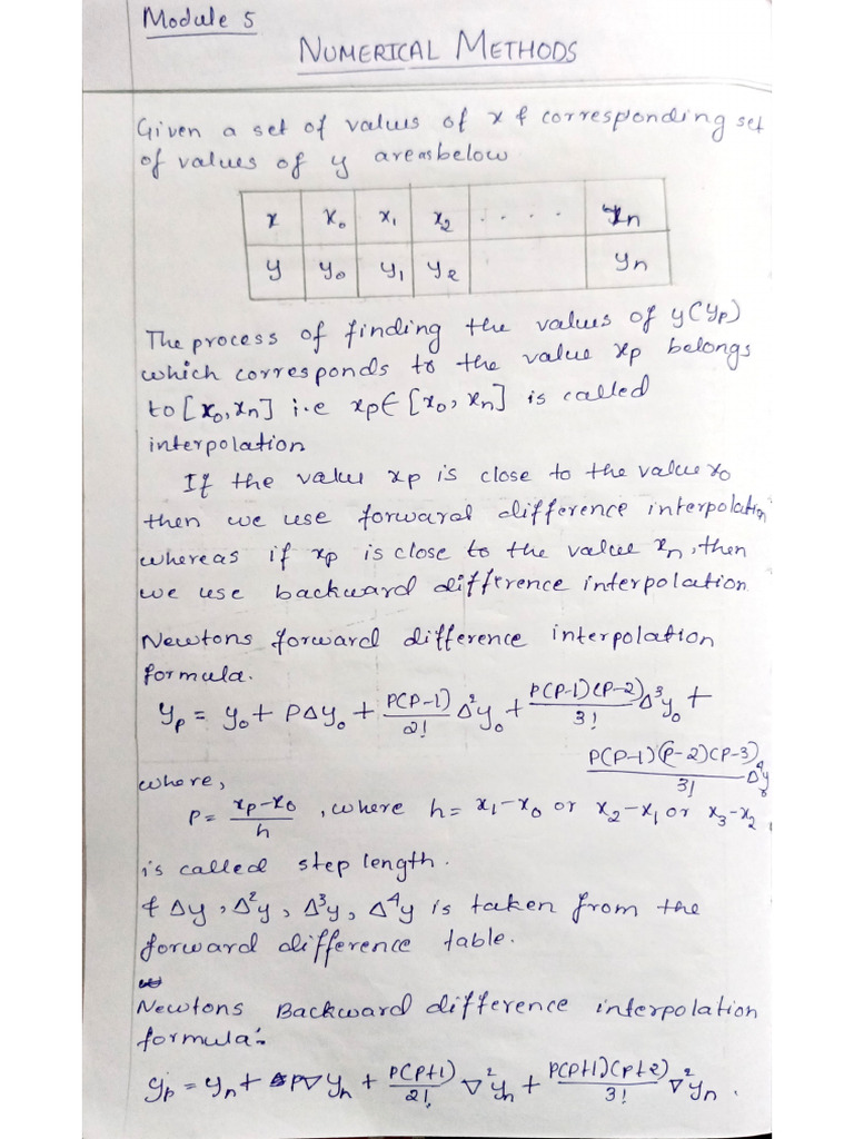 Maths Mod 5, Numerical Methods | PDF