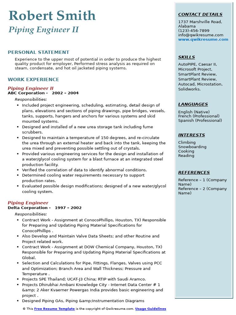 Piping Engineer 1587194586 | PDF | Water | Engineering