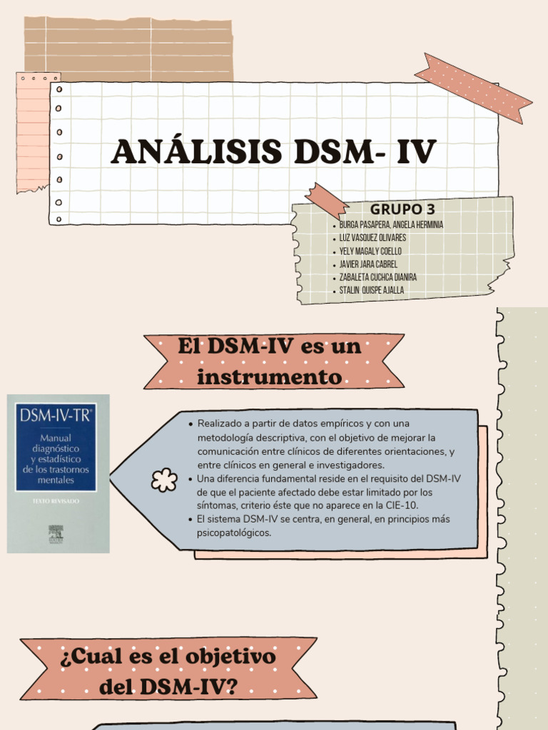 ANALISIS DEL DSM - IV | PDF | Manual Diagnóstico y Estadístico de los ...