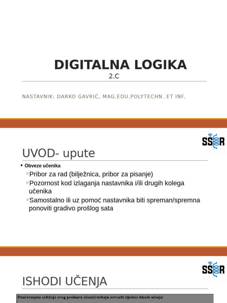 Digitalna Logika - 2.C 1 | PDF