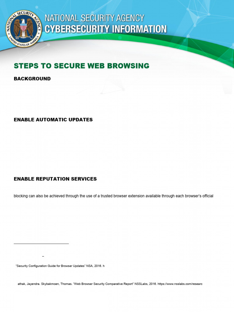 Csi Steps To Secure Web Browsing | PDF | World Wide Web | Internet & Web
