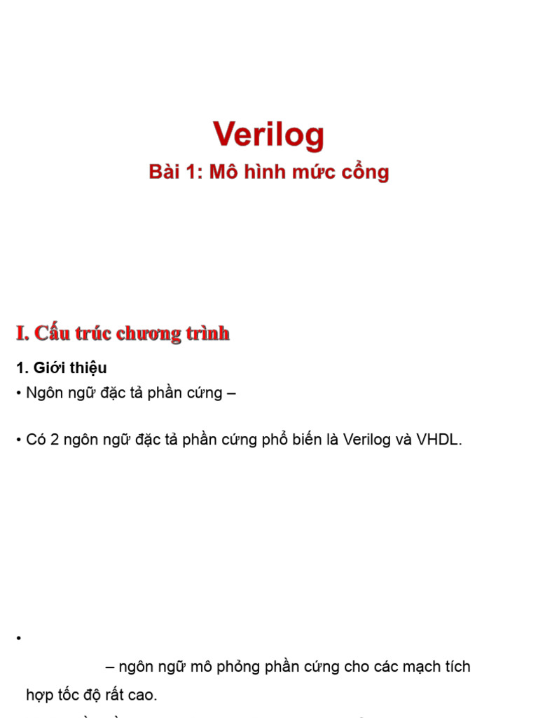 Chương 2 Verilog 01 | PDF