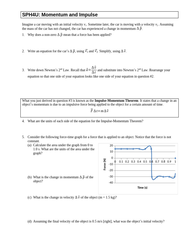02 - Momentum and Impulse | PDF | Force | Momentum