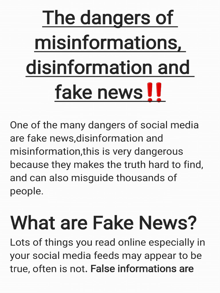 Fake News Dangers | PDF