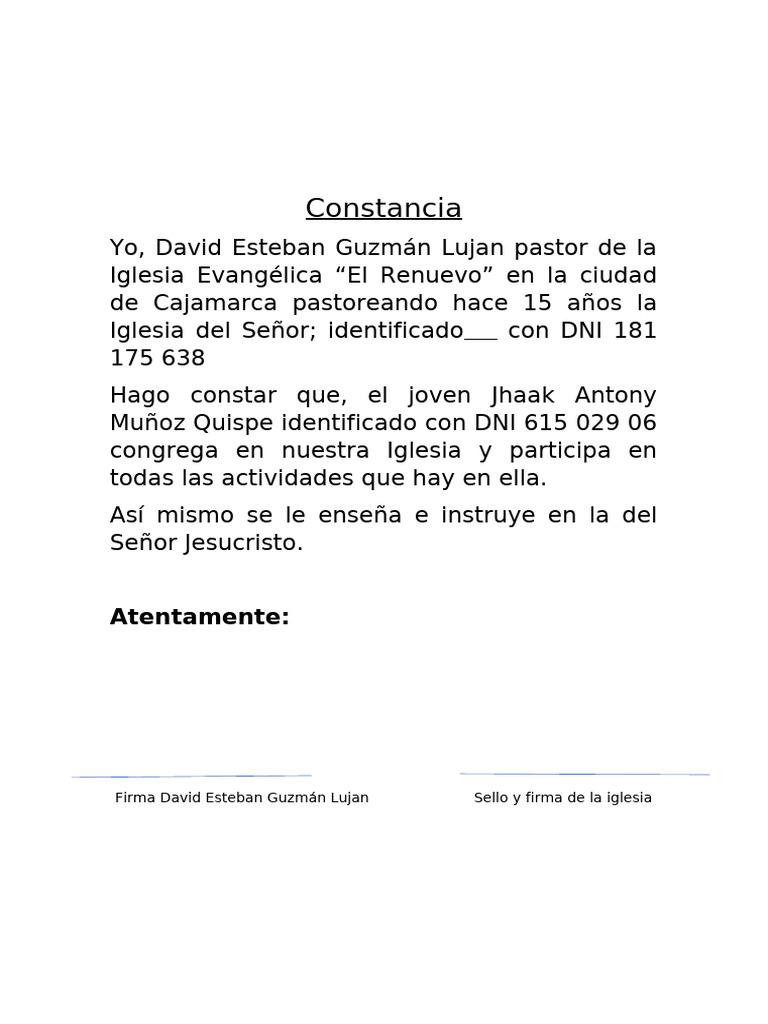 Constancia | PDF