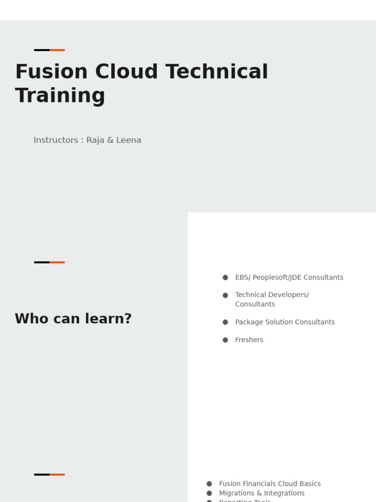 Fusion Cloud Technical Training | PDF | Oracle Corporation | Computer Science