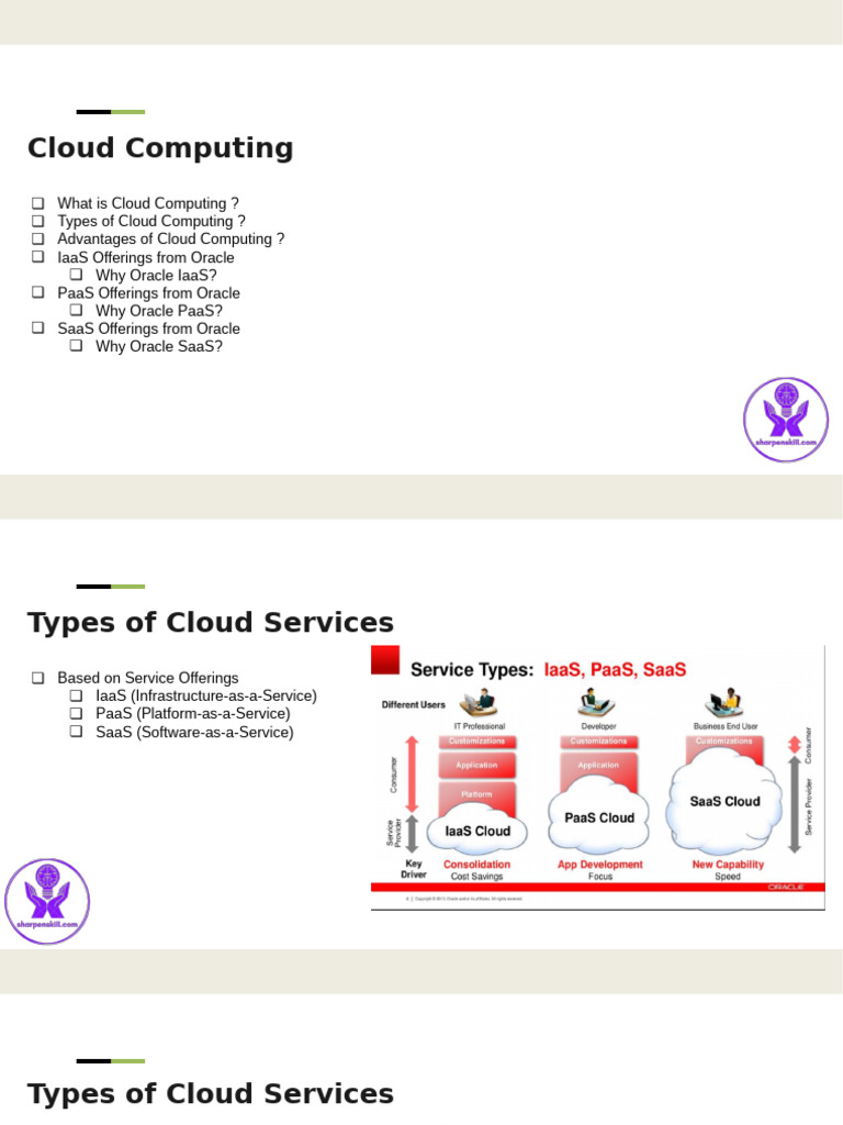 Types of Cloud Services | PDF | Technology & Engineering