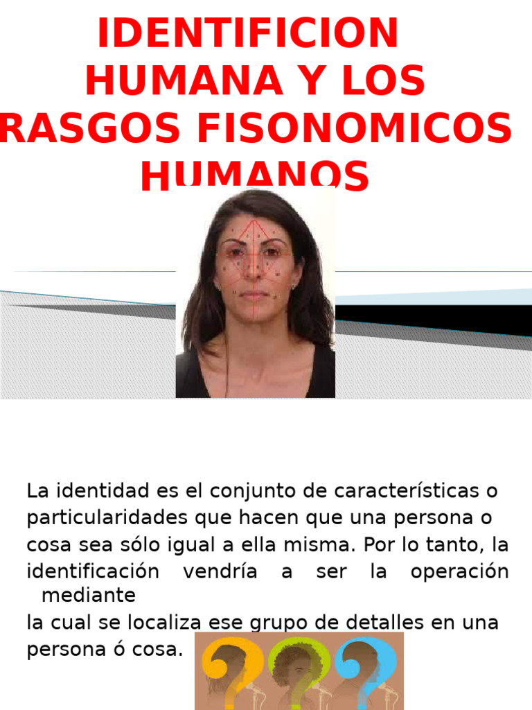 Identificion Humana y Los Rasgos Fisonomicos Humanos | PDF