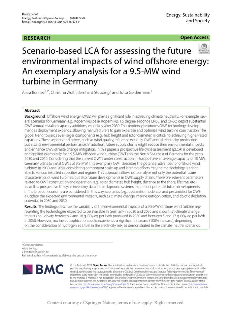 Scenario-Based LCA For Assessing The Future Environmental Impacts of ...