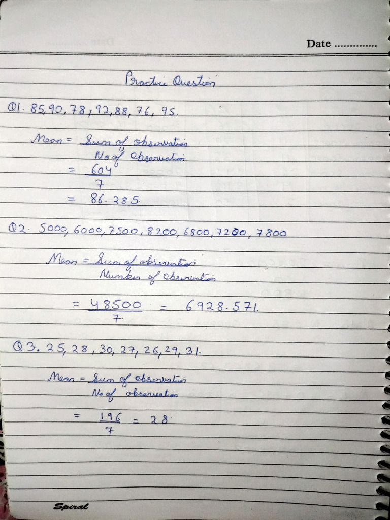 Statistics Questions Solution | PDF