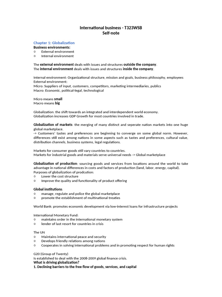 IB Note | PDF | Cost Of Living | Franchising