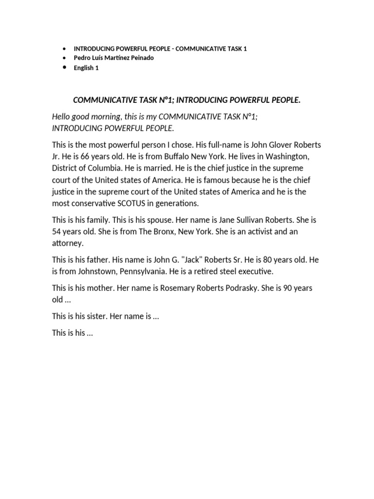 2.2. COMMUNICATIVE TASK 1 - WORD EXAMPLEE (1) Jeisson | PDF | Wellness