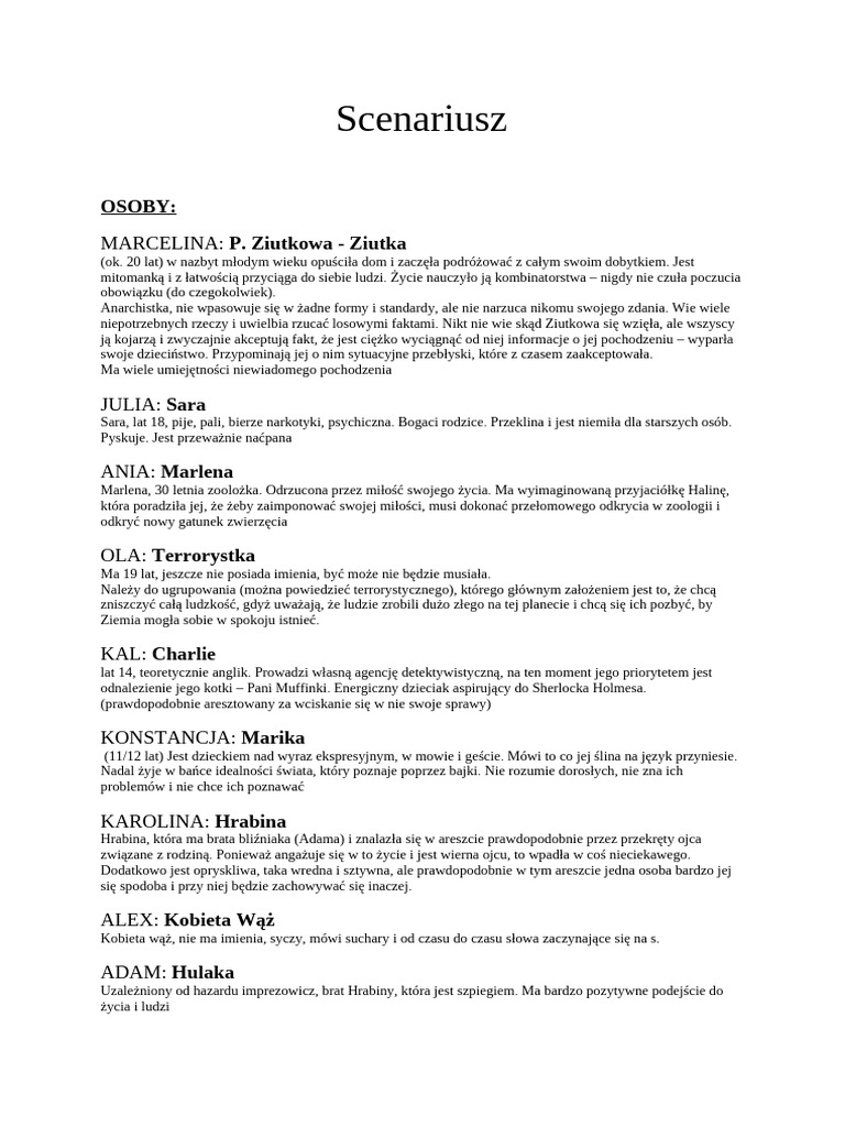 Scenariusz | PDF