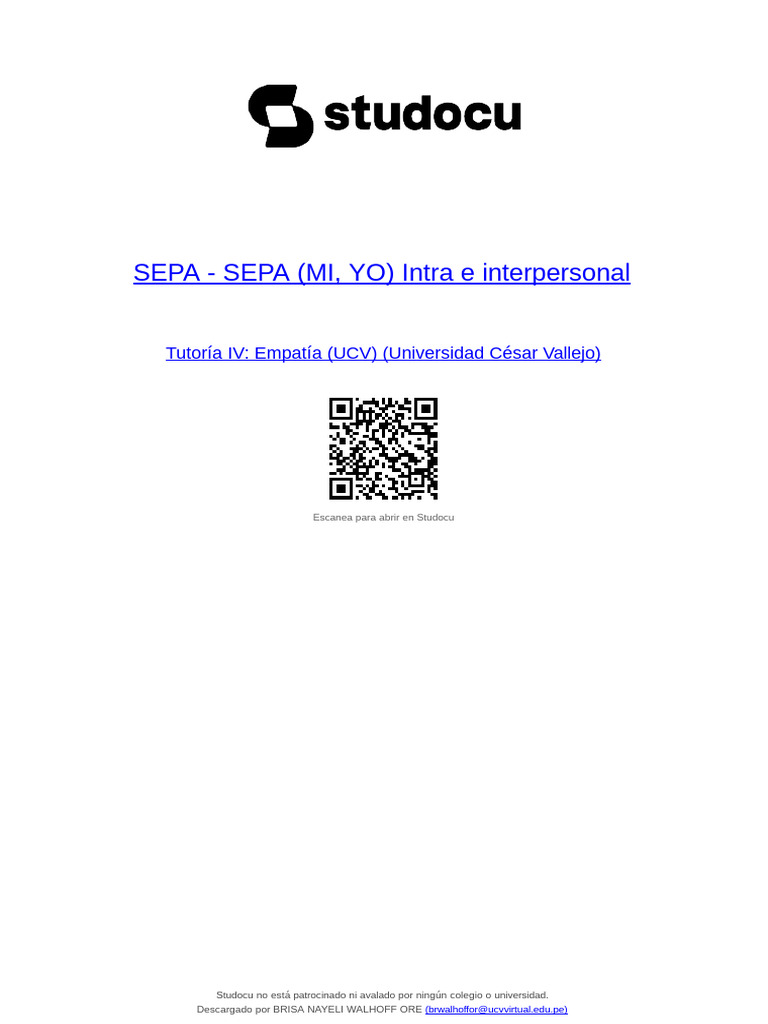 SEPA: Inteligencia Intrapersonal y Social | PDF | Las emociones | Sicología