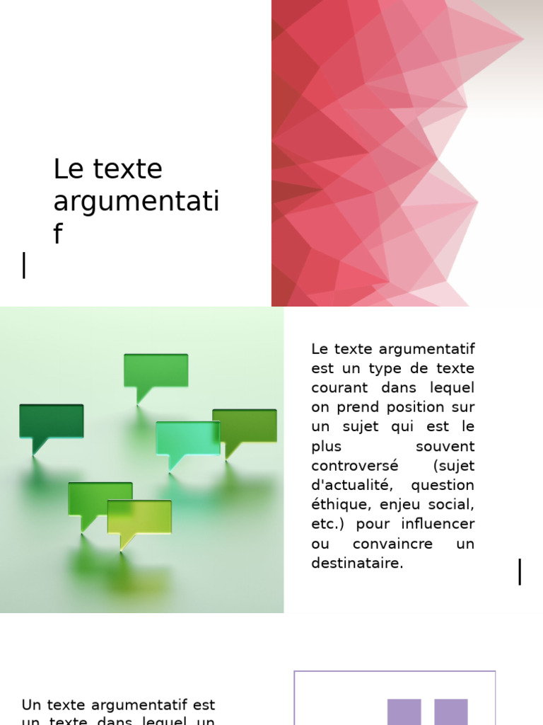 Texte Argumentatif | PDF | Argumentation