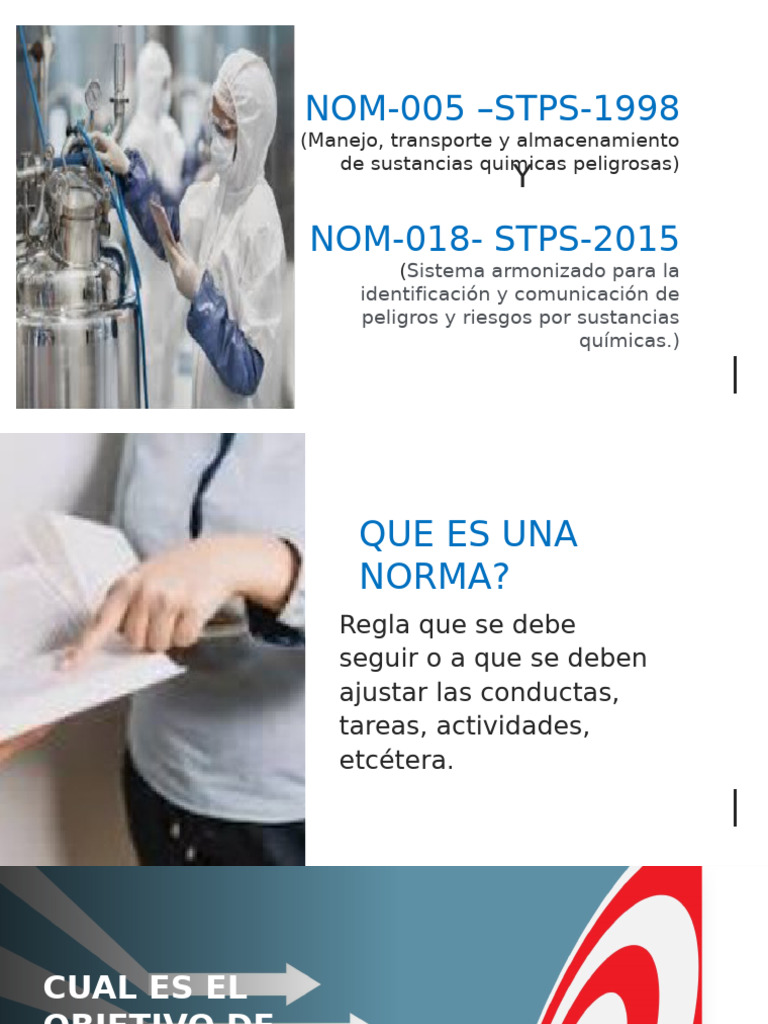 NOM-005 y 018 - STPS | PDF | Oxígeno | Combustión