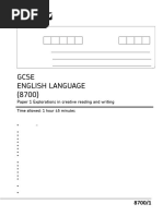 GCSE English Language Paper 1 Insert | PDF