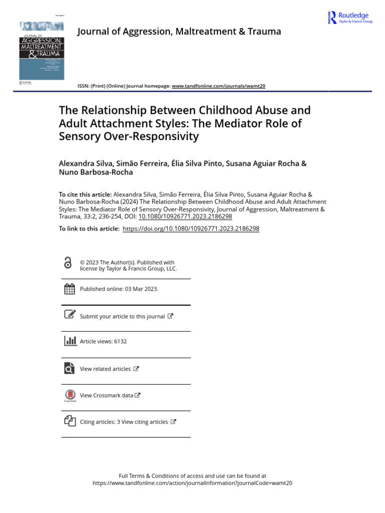 The Relationship Between Childhood Abuse and Adult Attachment Styles ...