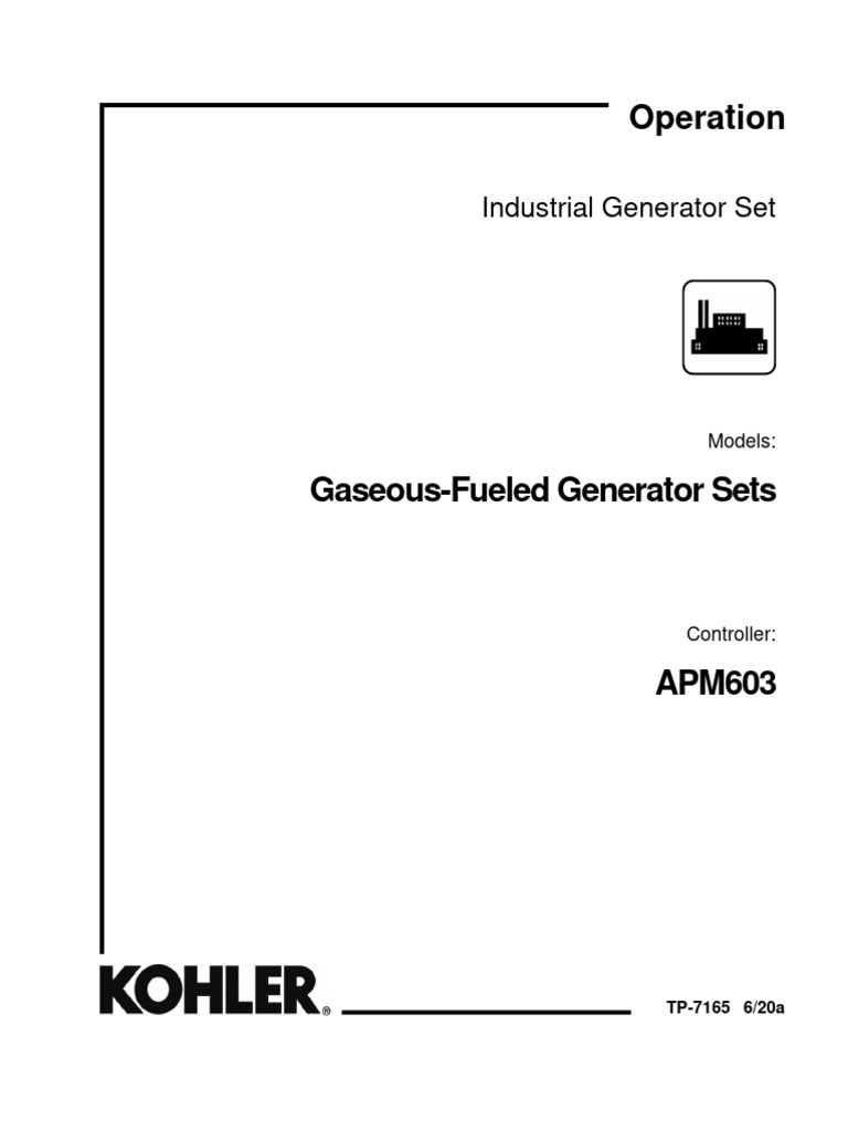 Kohler Gas Genset Controller APM603 Operation Manual | PDF | Exhaust ...
