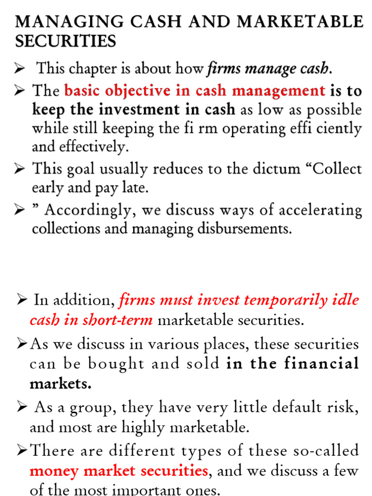 Managing Cash and Chapter 1 | PDF | Float (Money Supply) | Cheque