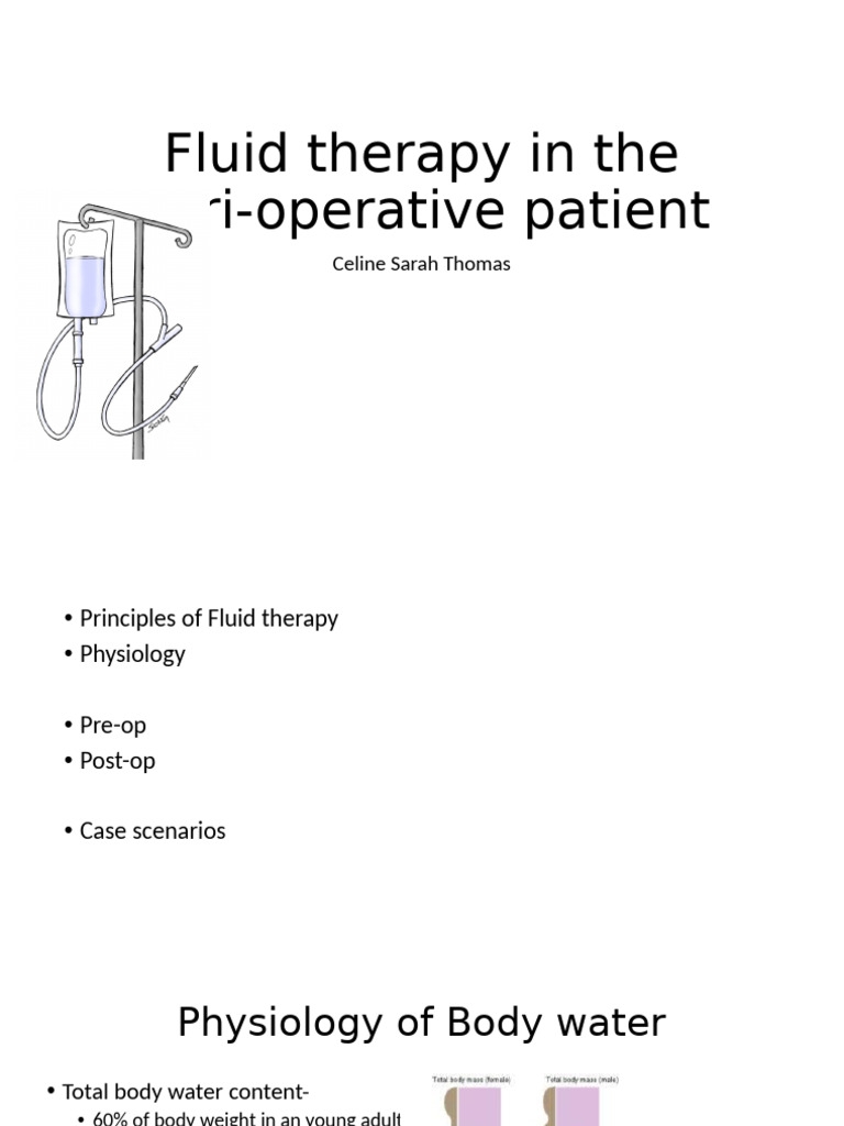 Peri-Operative Fluid Therapy Guide | PDF | Saline (Medicine) | Clinical ...