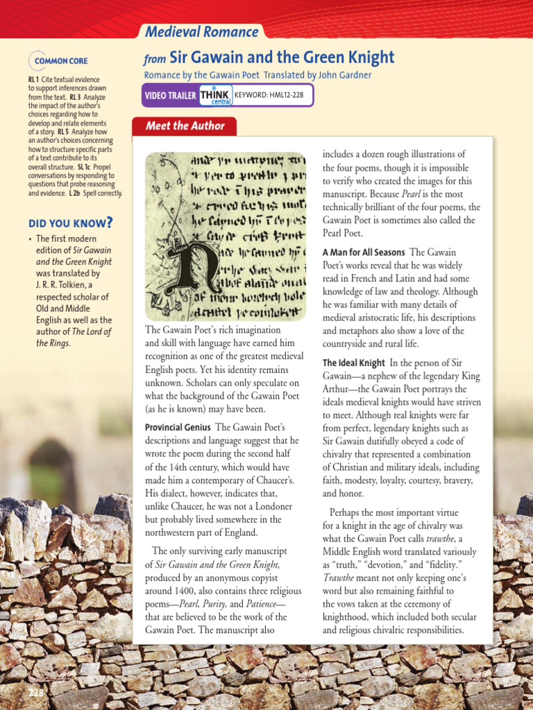 Sir Gawain | PDF | Green Knight | Chivalry