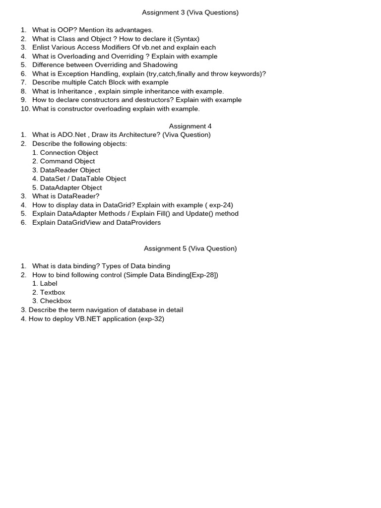 Viva Questions | PDF | Teaching Methods & Materials | Computers